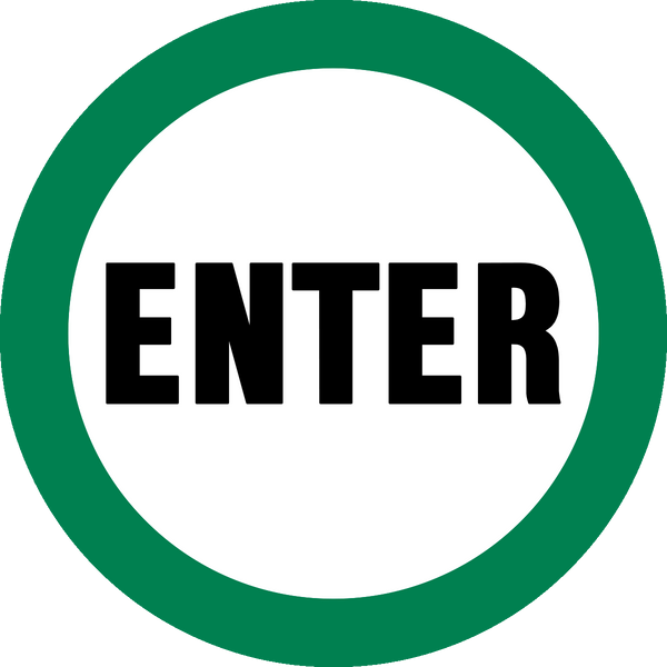 Enter | Western Safety Sign