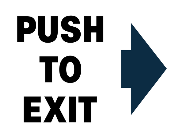 Push to Exit | Western Safety Sign