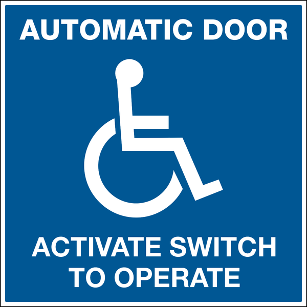 Automatic Door Switch | Western Safety Sign