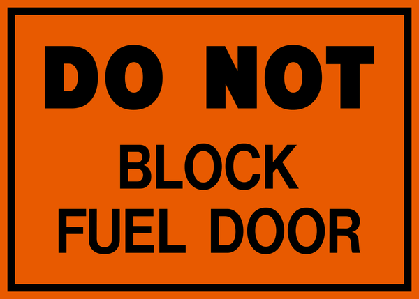 Fuel Door | Western Safety Sign