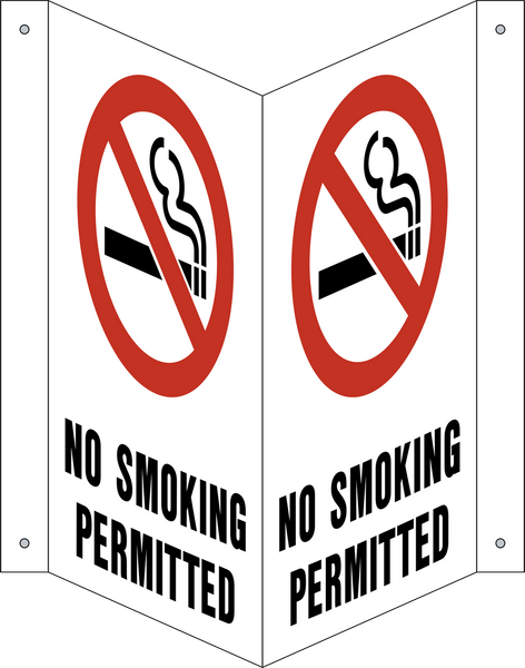 No Smoking Permitted - V-Shape | Western Safety Sign