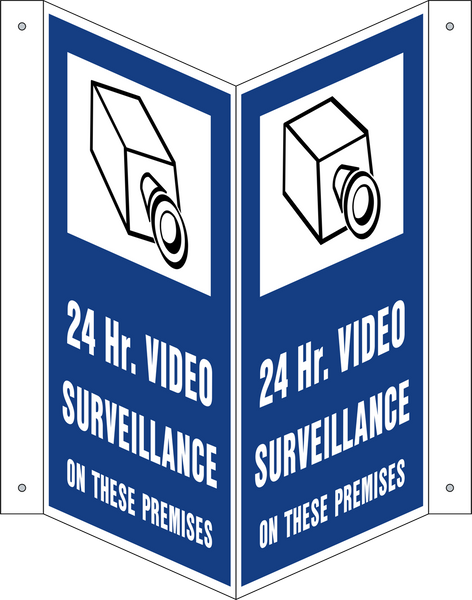 Video Surveillance - V-Shape | Western Safety Sign