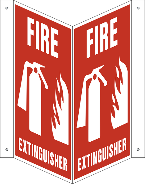 Fire Extinguisher - Pictogram V-Shape | Western Safety Sign