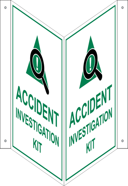 Accident Investigation Kit V-Shape Projection Sign | Western Safety Sign