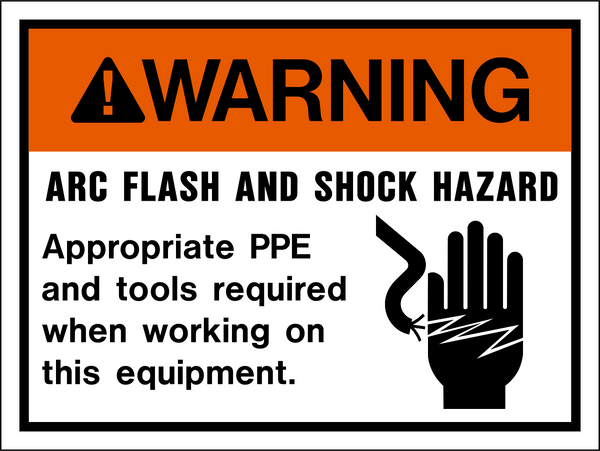 Warning - Arc Flash & Shock Hazard | Western Safety Sign