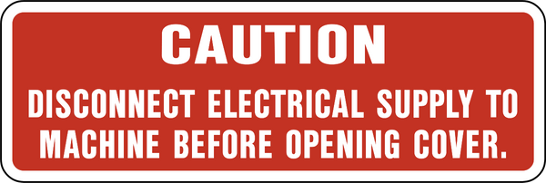 Caution - Disconnect Electrical Supply | Western Safety Sign