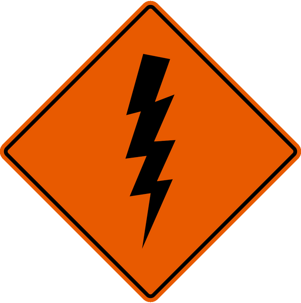 Overhead Wires Graphic Work Zone Sign | Western Safety Sign
