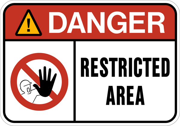 Restricted Area Danger Sign | Western Safety Sign