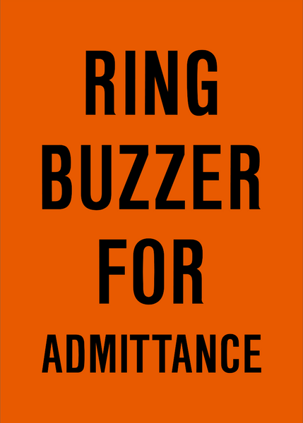Buzzer for Admittance | Western Safety Sign