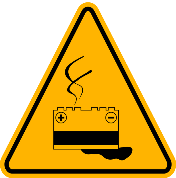 Caution - Battery Overheat / Spill | Western Safety Sign