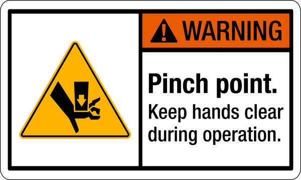 Warning - Pinch Point | Western Safety Sign