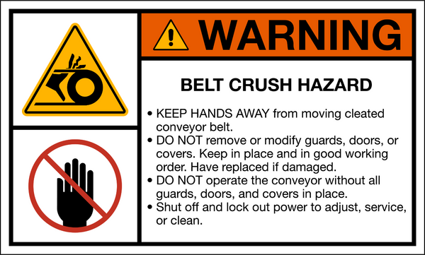 Warning - Crush Hazard | Western Safety Sign