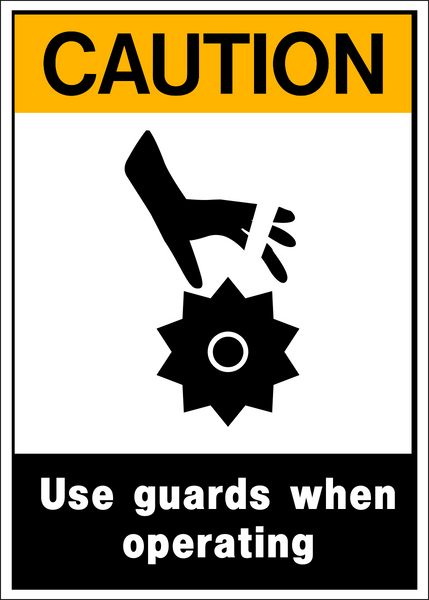 Caution - Guard Use | Western Safety Sign
