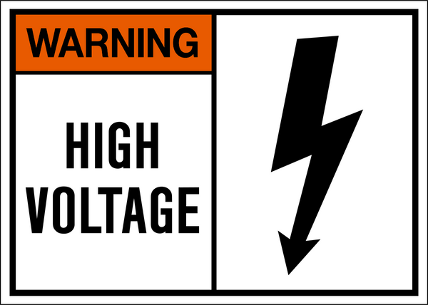 Warning - High Voltage – Western Safety Sign