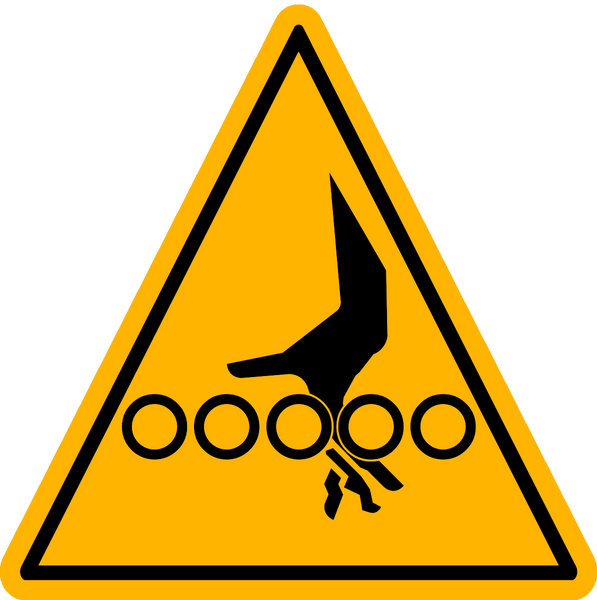 Caution - Pinch Point – Western Safety Sign