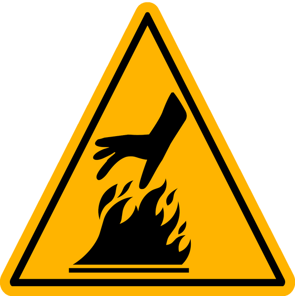 Caution - Hot Flame Surface | Western Safety Sign