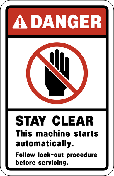 Danger - Machine Starts Automatically | Western Safety Sign