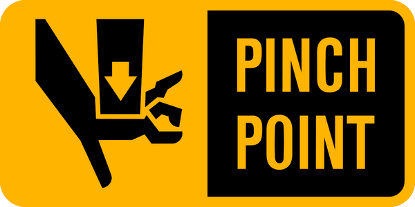 Caution - Pinch Point C | Western Safety Sign