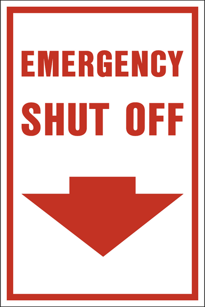 Emergency Shut Off | Western Safety Sign