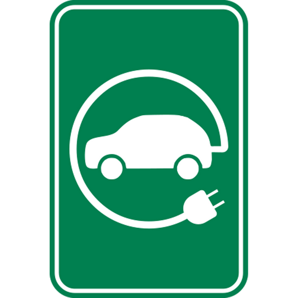Electric Vehicle Graphic Rectangle Parking Sign | Western Safety Sign