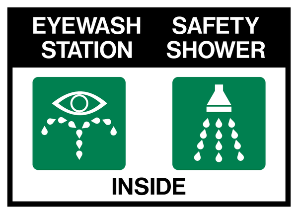 Emergency Shower/Eye Wash Inside | Western Safety Sign