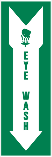 Eye Wash Arrow Down | Western Safety Sign