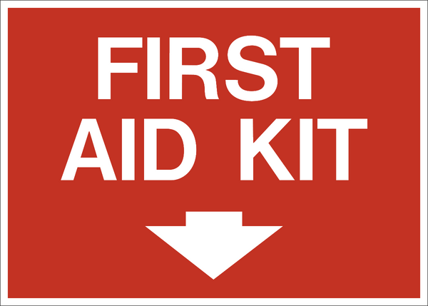 First Aid Kit arrow Sign | Western Safety Sign