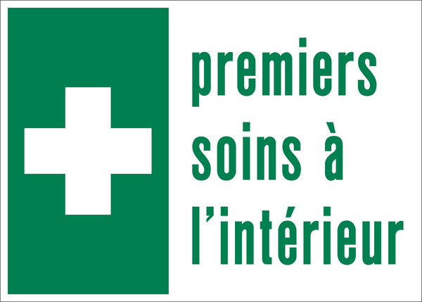 First Aid Inside French | Western Safety Sign