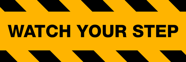 Caution Watch Your Step Floor Decal Sign | Western Safety Sign