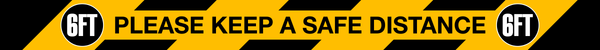 Please Keep a Safe Distance 6ft Floor Minder Sign – Western Safety Sign