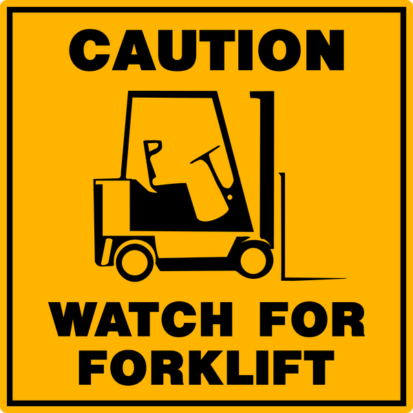 Forklift Caution Floor Decal Sign | Western Safety Sign
