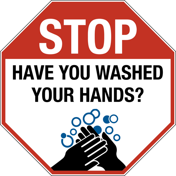 Wash Hands Floor Decal Sign | Western Safety Sign