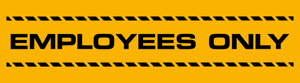 Employees Only Floor Decal Sign | Western Safety Sign