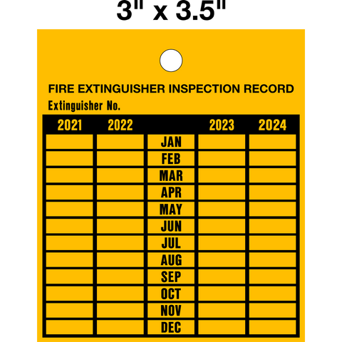 Fire Extinguisher Inspection Tag | Western Safety Sign