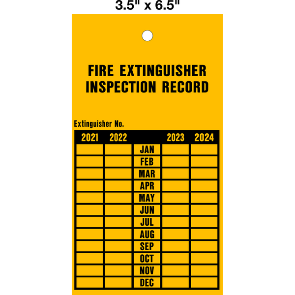 Fire Extinguisher Inspection Tag | Western Safety Sign