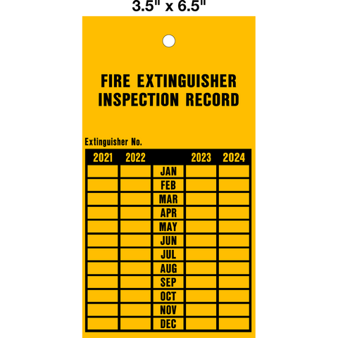 Fire Extinguisher Inspection Tag | Western Safety Sign