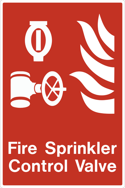 Fire Sprinkler Control Valve | Western Safety Sign