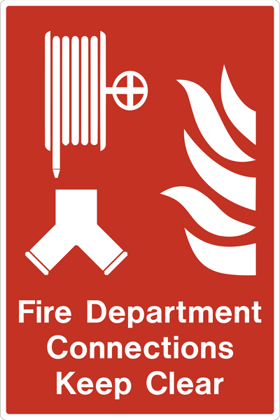 Fire Department Connections | Western Safety Sign