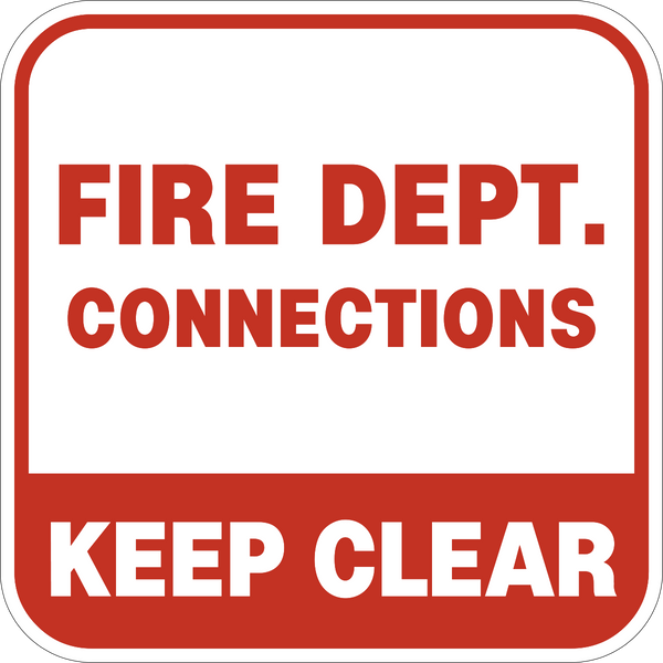 Fire Department Connections | Western Safety Sign