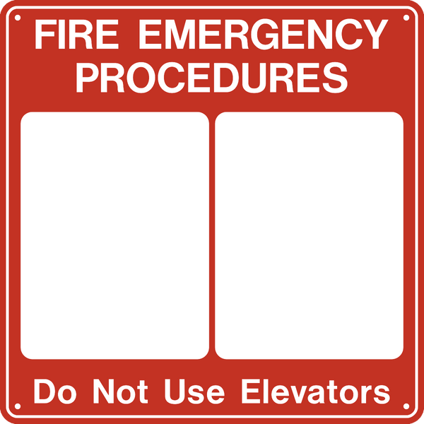 Fire Emergency Procedures – Western Safety Sign