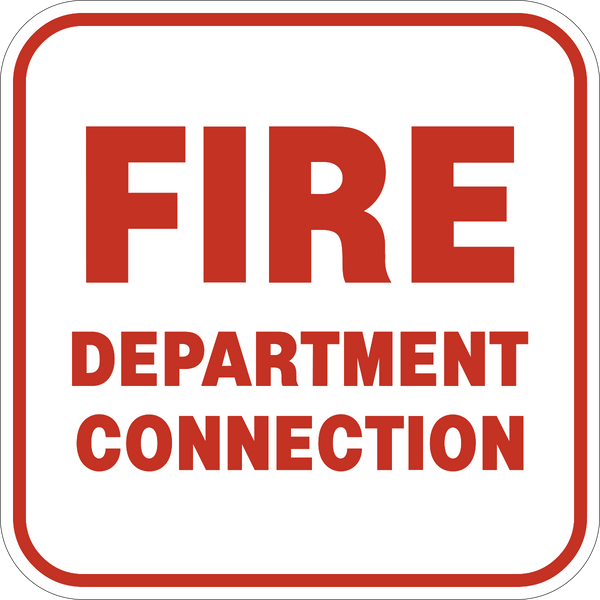 Fire Department Connection | Western Safety Sign