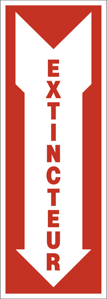 Extincteur Arrow Sign with French Text | Western Safety Sign