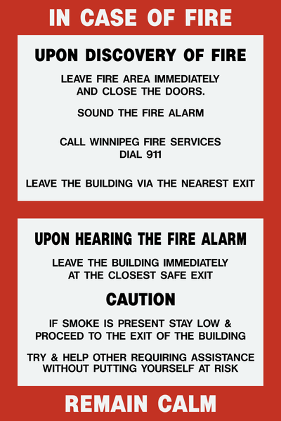 In Case of Fire | Western Safety Sign
