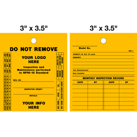 Fire Extinguisher Inspection Tag | Western Safety Sign
