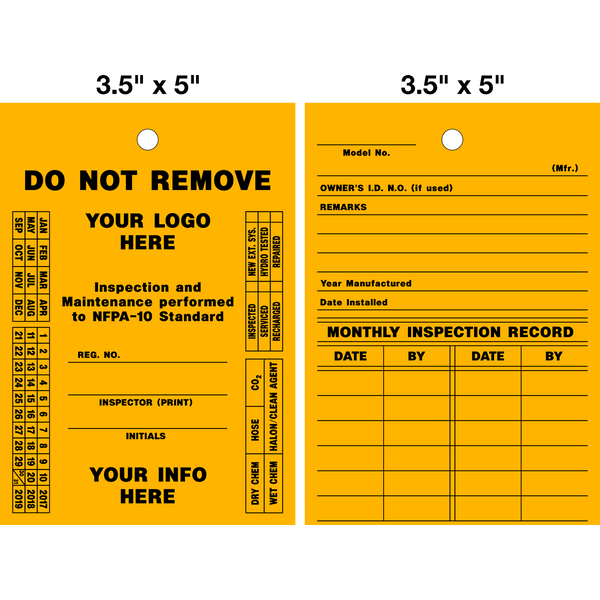 Fire Extinguisher Inspection Tag | Western Safety Sign