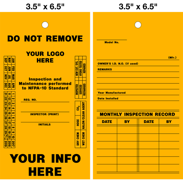 Fire Extinguisher Inspection Tag | Western Safety Sign