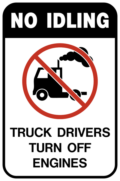 No Idling Truck Sign | Western Safety Sign