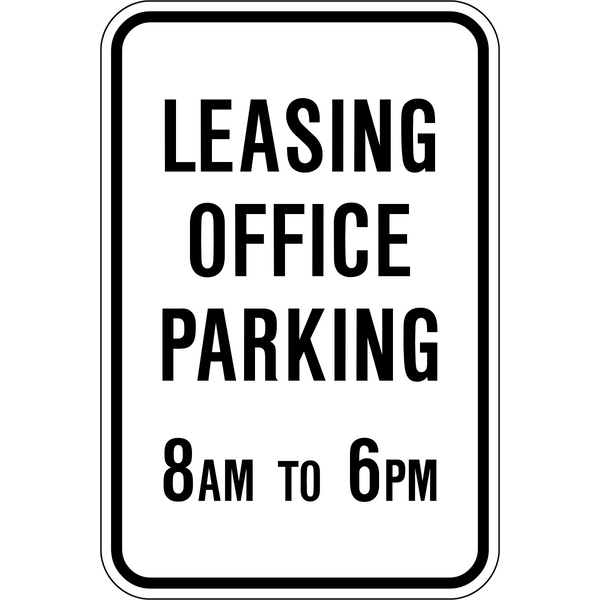 Leasing Office Parking Sign | Western Safety Sign