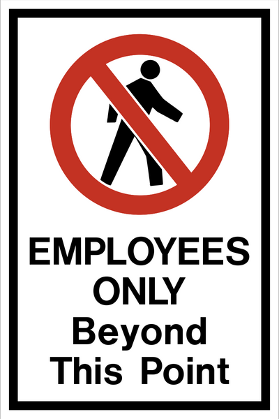Employees Only | Western Safety Sign