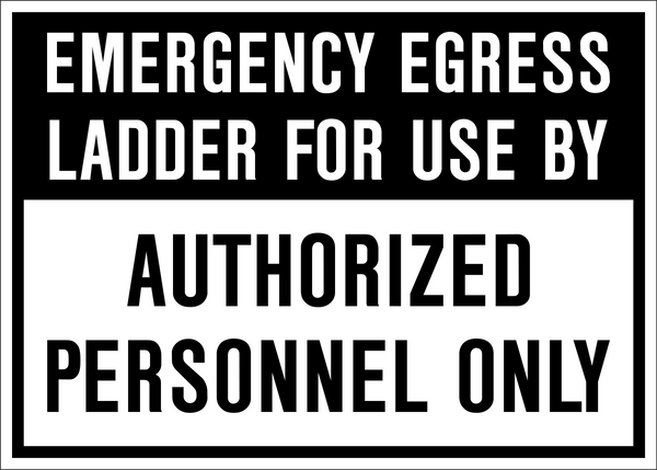 Emergency Egress Ladder | Western Safety Sign